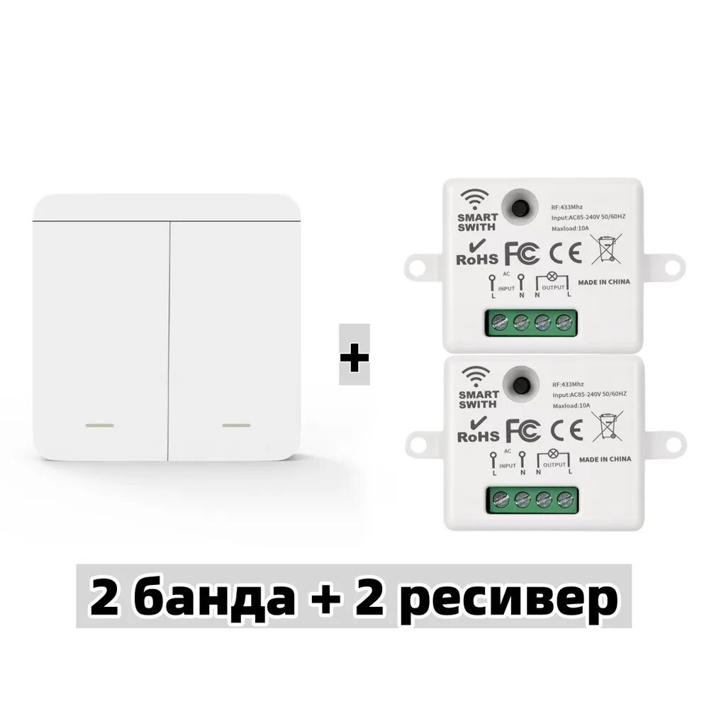 RF 433 МГц беспроводной настенный пульт дистанционного управления, мини-реле приемника, переключатель светодиодной лампы