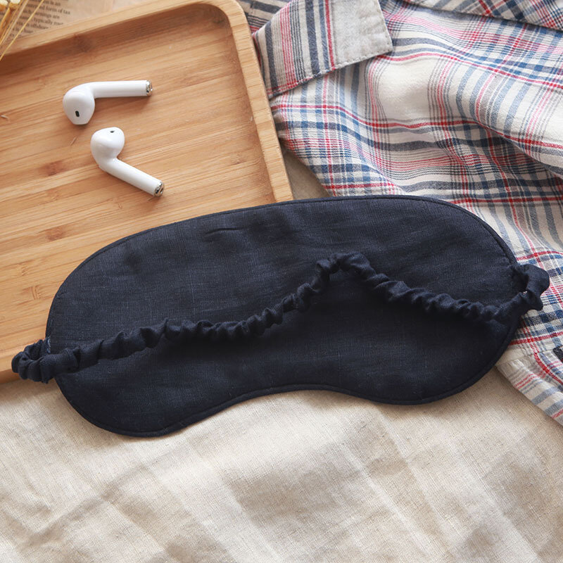 Французская новая маска для глаз из чистого льна, светоизолирующая маска для сна для мужчин и женщин, маска для защиты глаз студентов