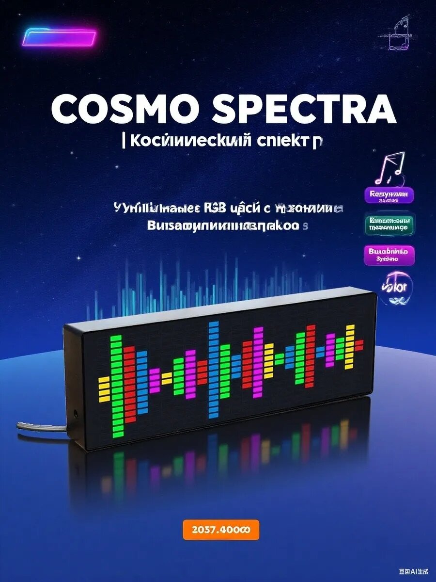 LED музыкальный спектральный анализатор
