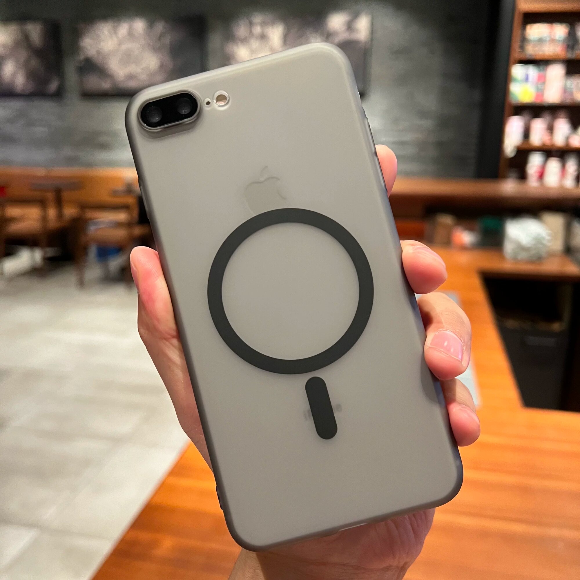 Премиум магнитный чехол Magsafe с защитой экрана для iPhone 7 Plus, матовая черная отделка, надежная защита