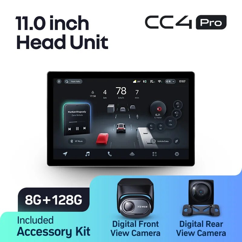 TEYES CC4 PRO, 13 дюймов, 11 дюймов, для Toyota, Volkswagen, Hyundai, мультимедийное устройство, навигационная система, стереосистема, Android GPS, универсальное устройство