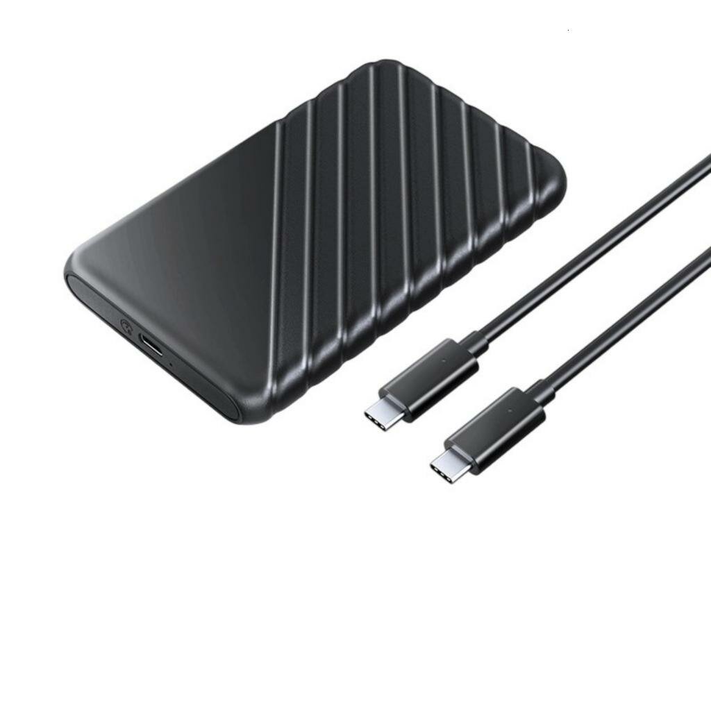 Внешний корпус для жесткого диска 2.5", USB 3.0, Черный - USB C к USB C