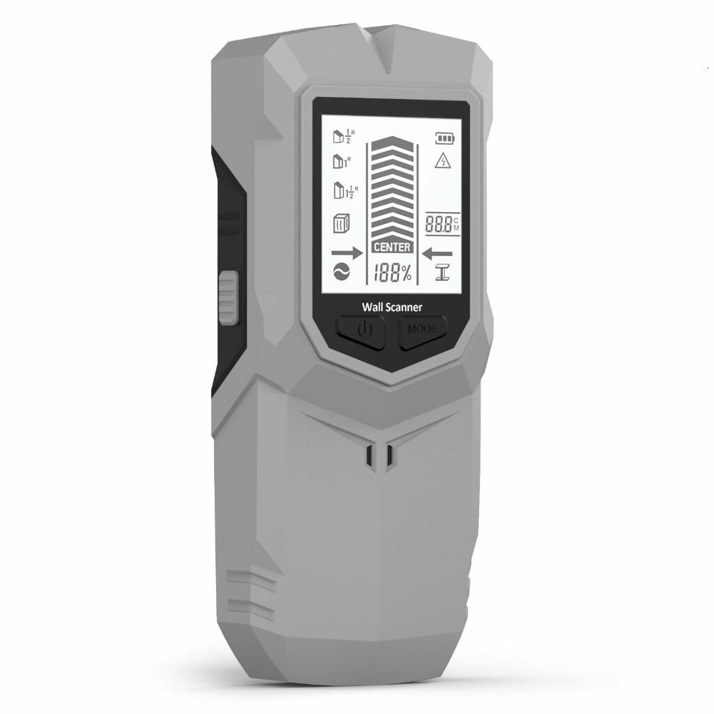 Многофункциональный детектор металла, проводки и труб, Серый