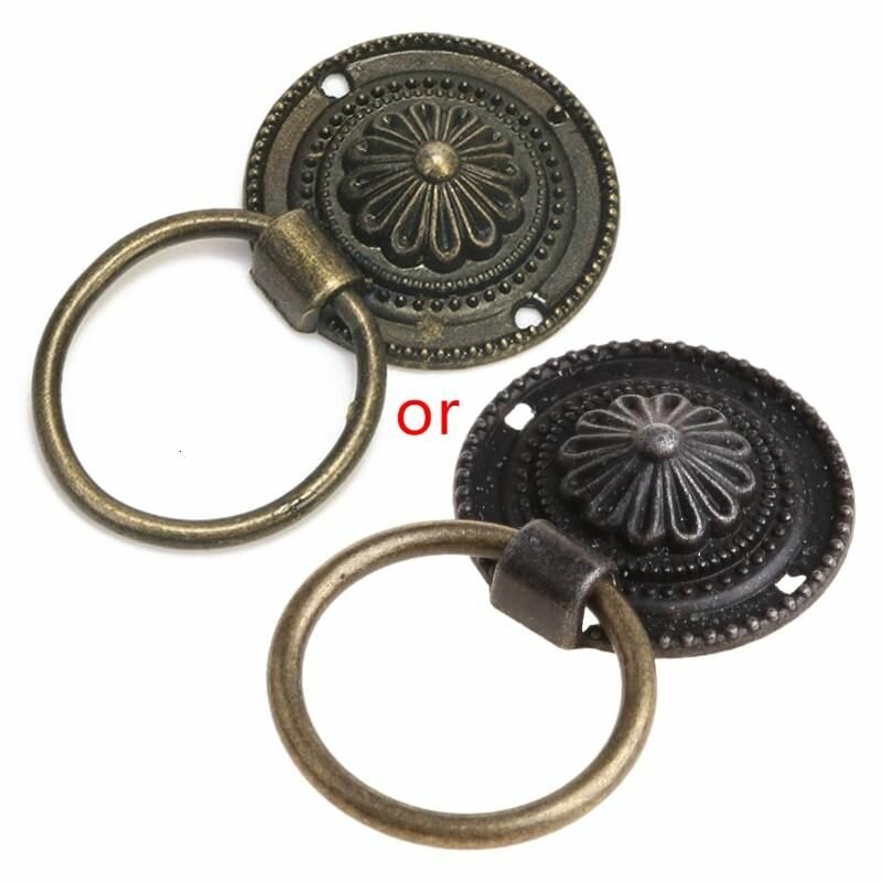 Миниатюрные ретро ручки для шкафов, круглые ручки для комодов и кухонных шкафов, креативный декор для мебели, 17