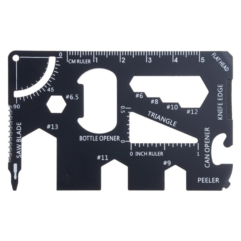 Кредитная Карта из нержавеющей стали 15 в 1 Мультитул Многофункциональный Комбинированный Инструмент Для Выживания Карта Survival Tool Card