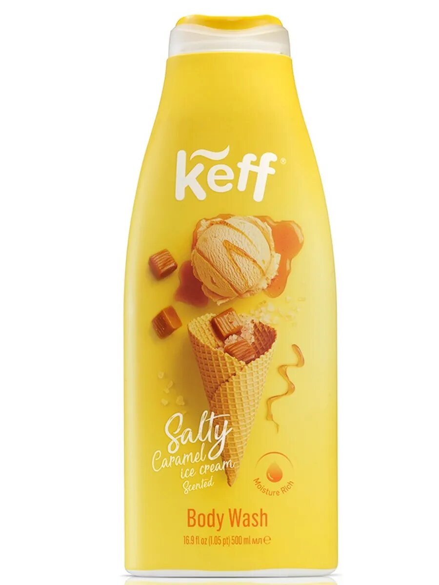 Keff крем-гель для душа мороженое с соленой карамелью 500 мл