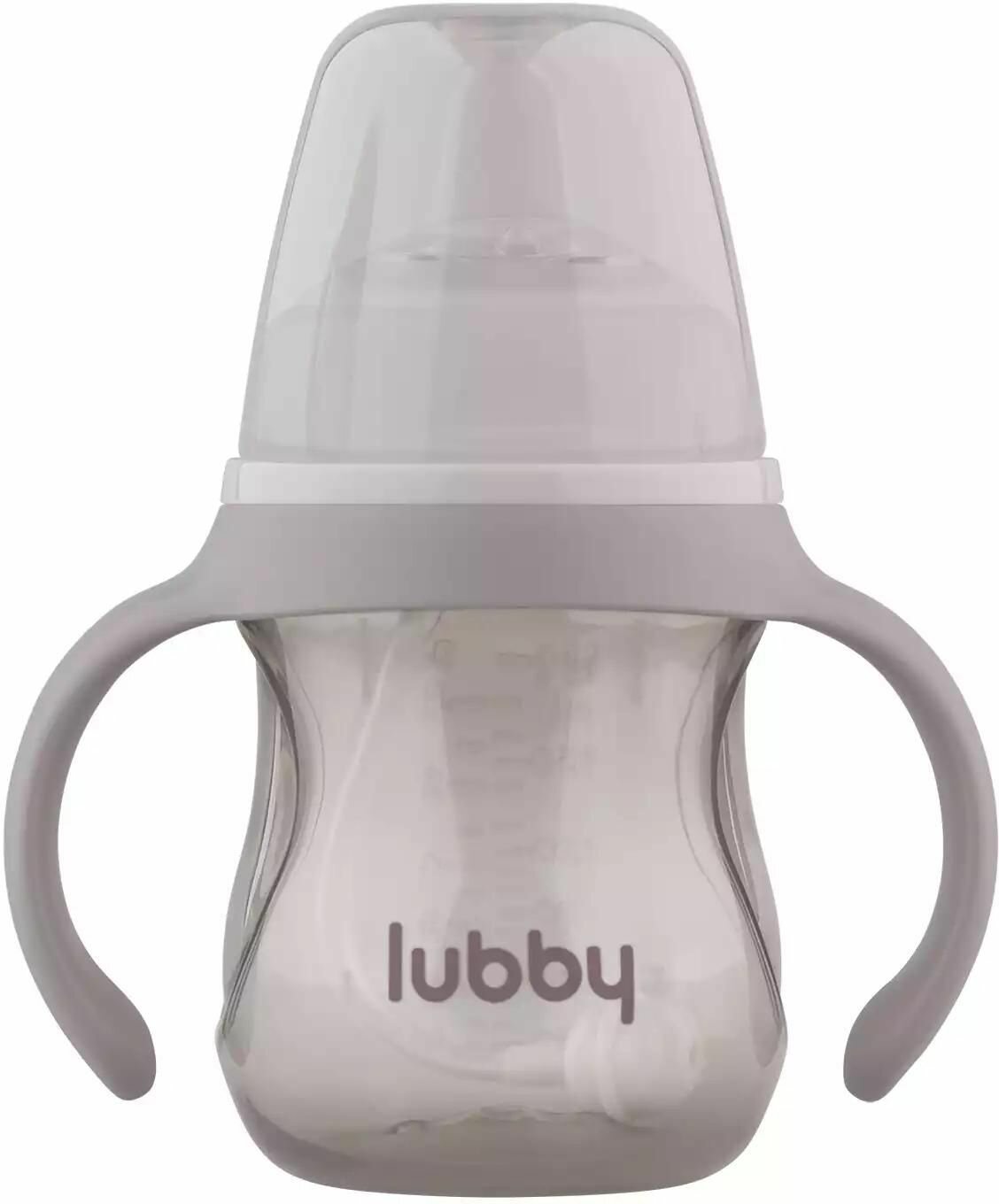 Поильник Lubby с мягким носиком, с ручкой и грузиком, от 6 месяцев, 180 мл