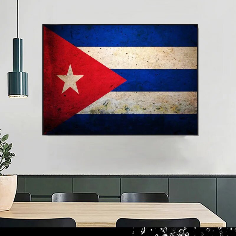 Картины Кубы на холсте Бирюзовый, 202212-7, 60X90CM No Frame