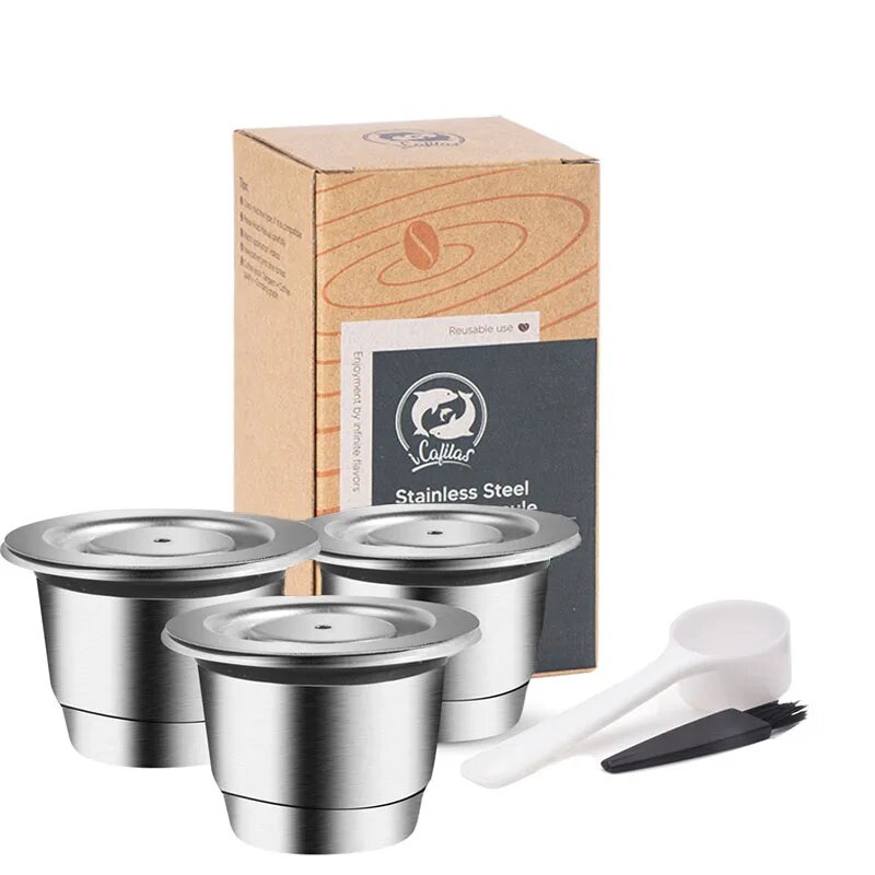ICafilas многоразовые капсулы из нержавеющей стали (3шт)