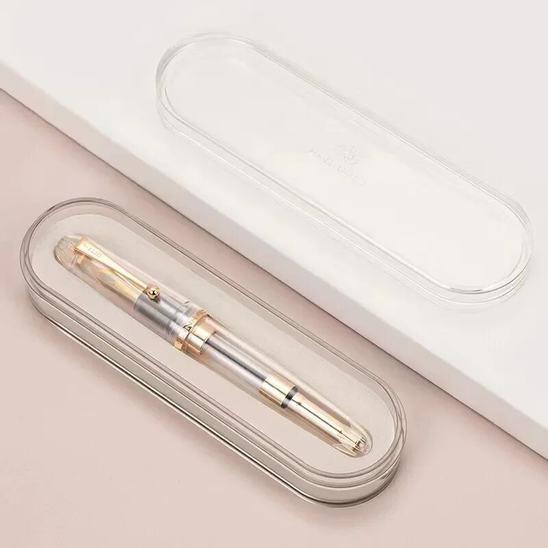 Перьевая ручка Jinhao 9019, перо F, прозрачная с коробкой