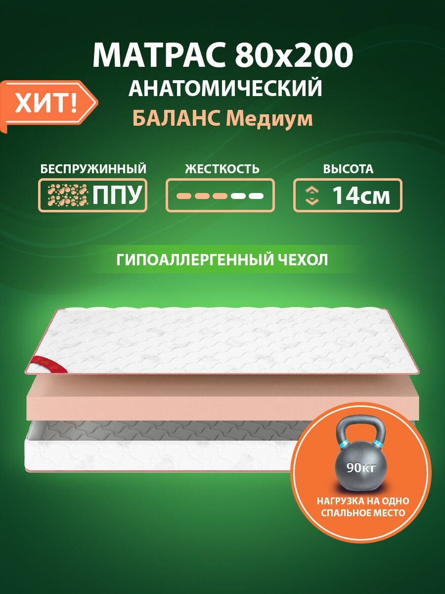Матрас Викторис Платинум 3 баланс медиум 800Х2000
