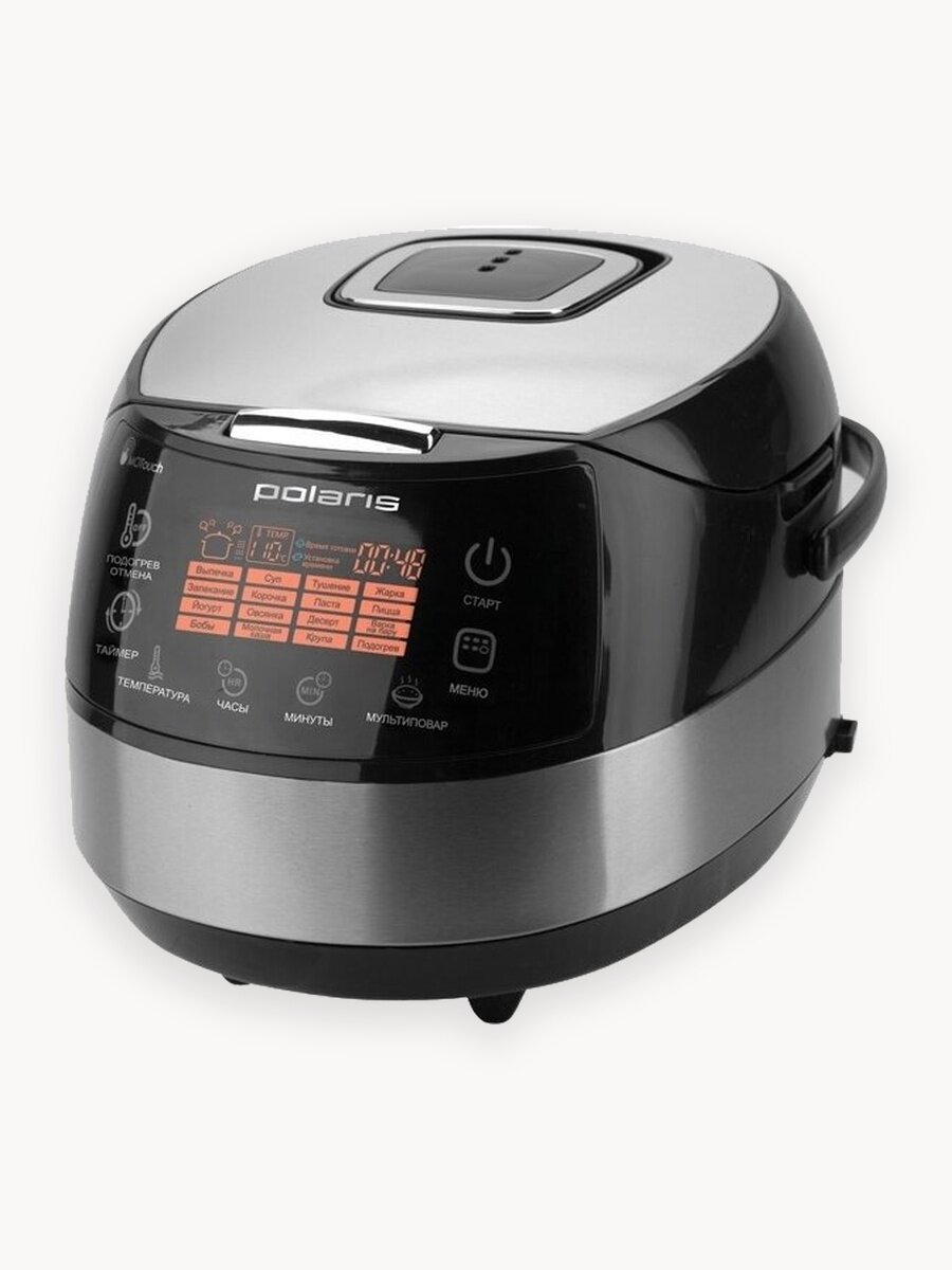 Мультиварка Polaris PMC 0517AD серебристый/черный, 860Вт, чаша 5 л, 16 программ