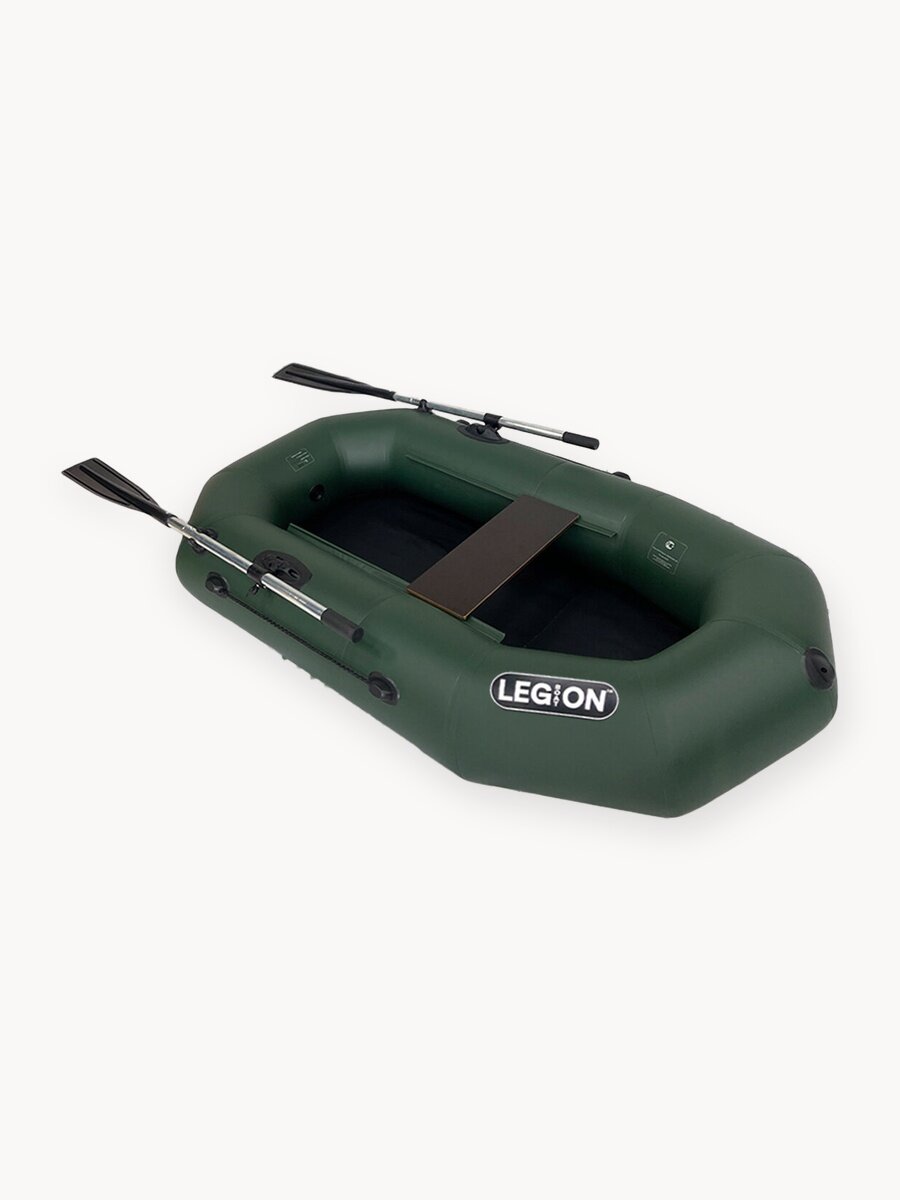 Надувная лодка LEGION-195, гребная, 1 место, зеленая