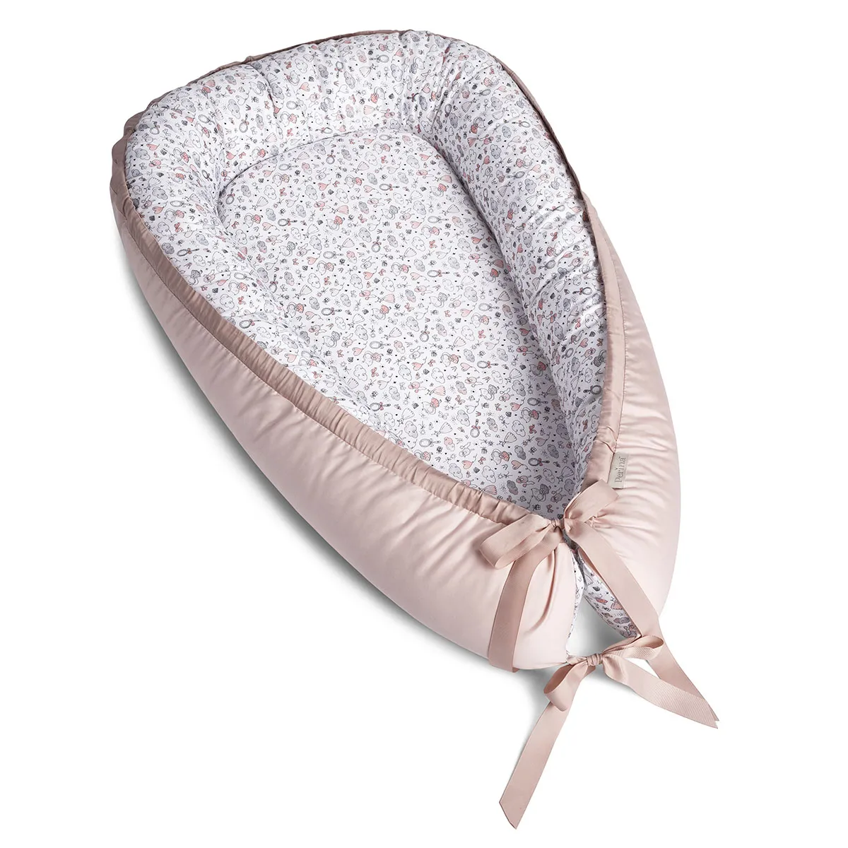 Кокон-гнёздышко LOVELY DREAM цвет розовая пудра перина (perina) princess