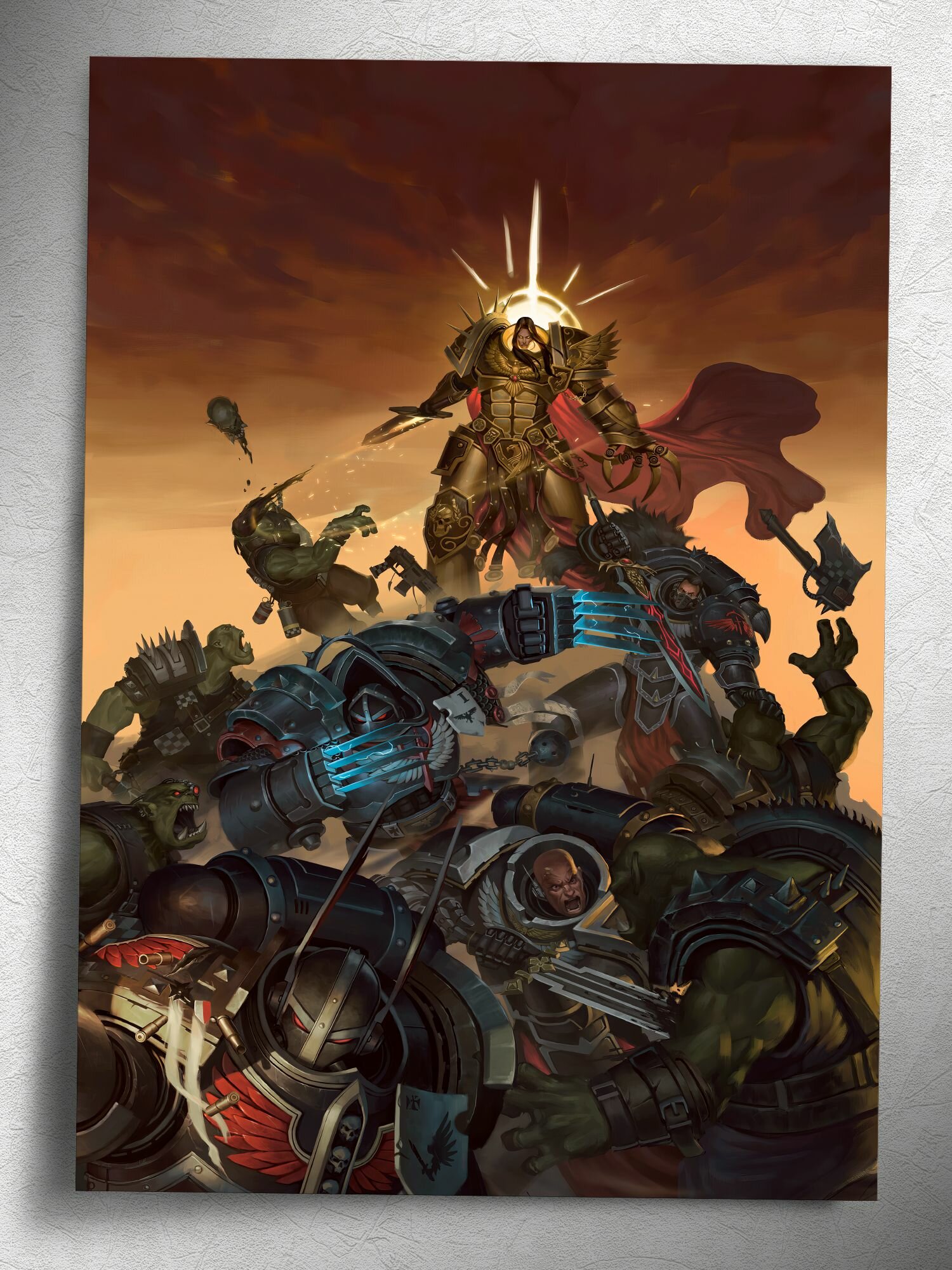 Постер: Империум против ксеносов (Вархаммер 40000)