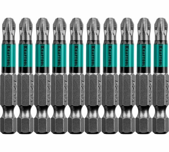 Кованые биты KRAFTOOL Optimum Line PZ3, 50 мм, 10 шт, S2 26124-3-50-10