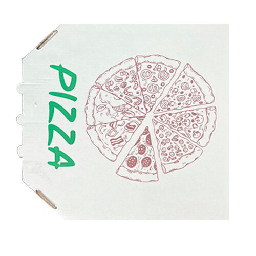 Упаковка картонная для пиццы 255х255х30мм с рисунком уп/10шт