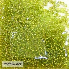 Бисер AS-24 липовый блестящий прозрачный (11/0) 2.1 мм 20 г, цена за 1 уп.