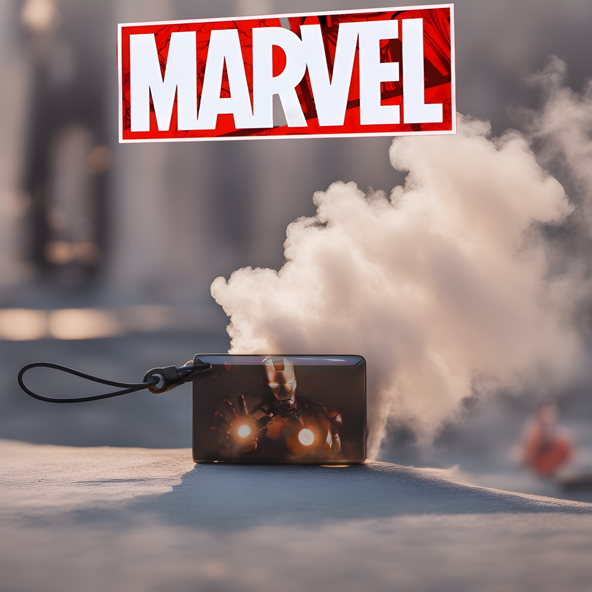 Ключ для домофона T5577 Железный человек/Marvel - перезаписываемый эпоксидный, 125 кГц. Брелок-заготовка для копирования Em-marine (болванка)-5шт