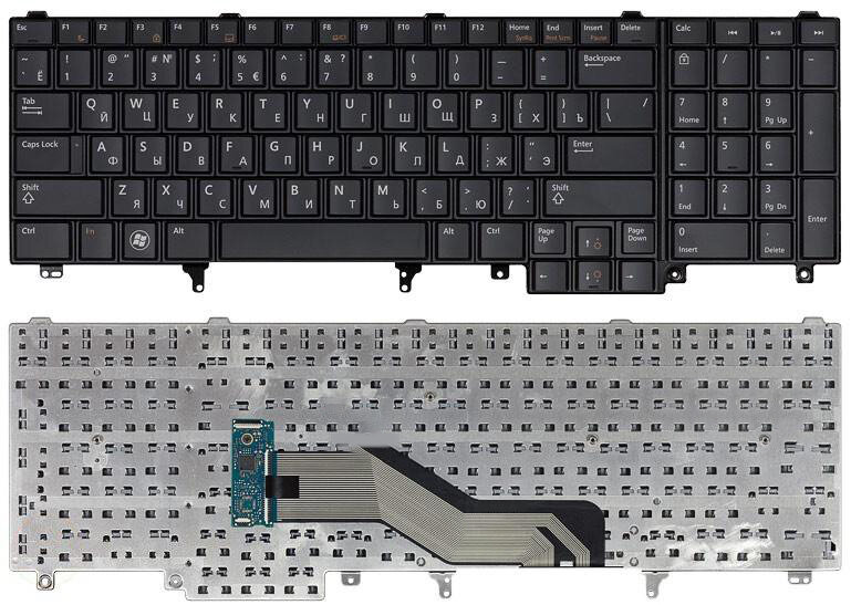 Клавиатура для ноутбука Dell Latitude E6520 E6530 E6540 черная