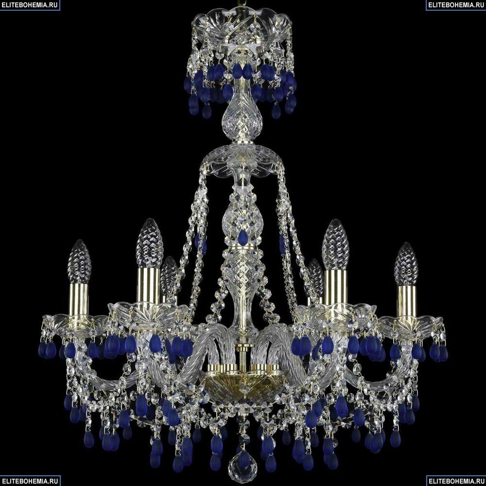 1410/6/195/XL-66/G/V3001 Хрустальная подвесная люстра Bohemia Ivele Crystal
