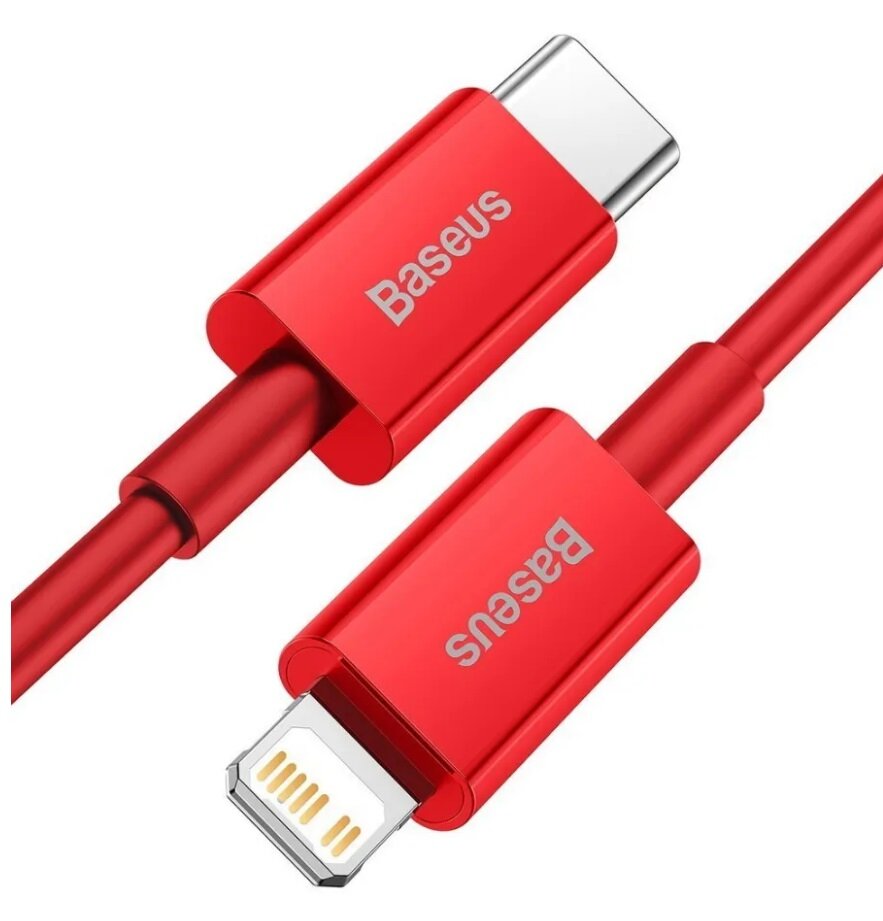 Кабель для быстрой зарядки Baseus Superior Series, Type-C to Lightning, PD20W, 2 м, Красный