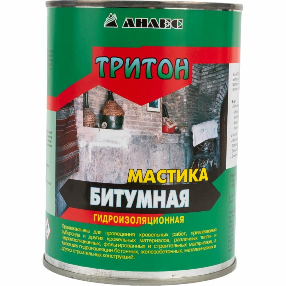 Битумная мастика Анлес Тритон 1л/0,8кг 70237