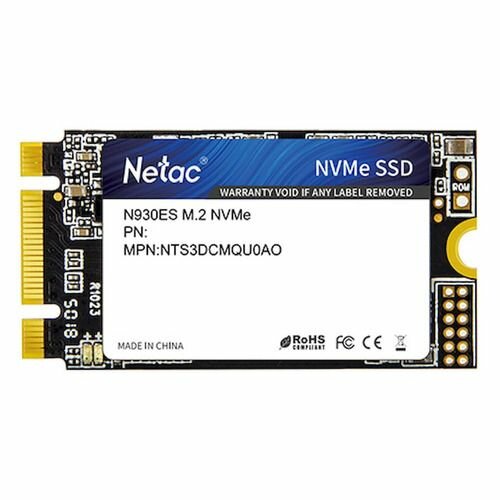 SSD накопитель NETAC N930ES NT01N930ES-128G-E2X 128ГБ, M.2 2242, PCIe 3.0 x2, NVMe, M.2, rtl