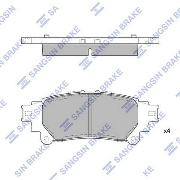 HI-Q SP1458 (044660E010 / 0446648130 / 0446648130) колодки дисковые з.\ Lexus (Лексус) rx 3.5 09