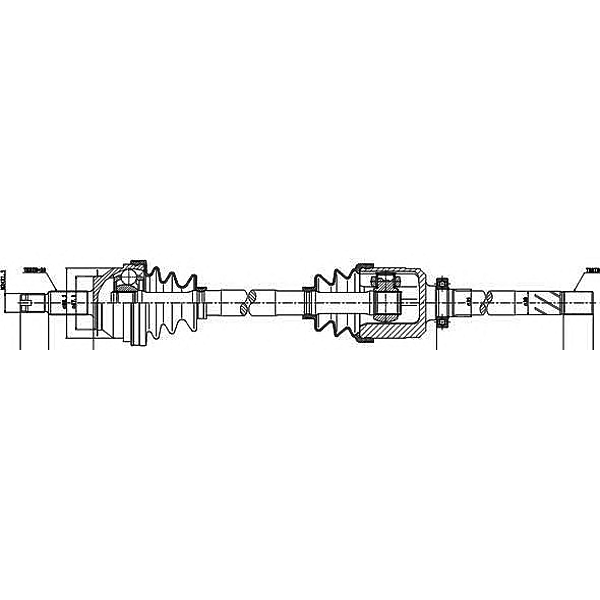 GSP 250011 (7700102981 / 7711135280) привод в сборе Opel (Опель) movano box (x70)