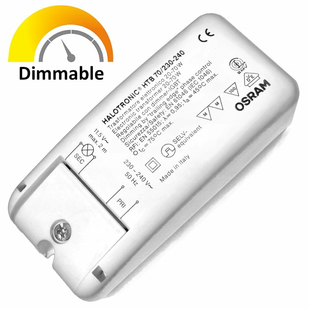 Трансформатор электронный для галогенных ламп HALOTRONIC HTB 70W 12V OSRAM (италия)