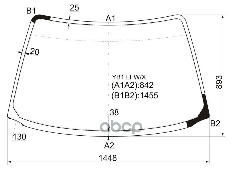 Стекло лобовое Suzuki Baleno 95-02 / Cultus 95-02 XYG арт. YB1 LFW/X