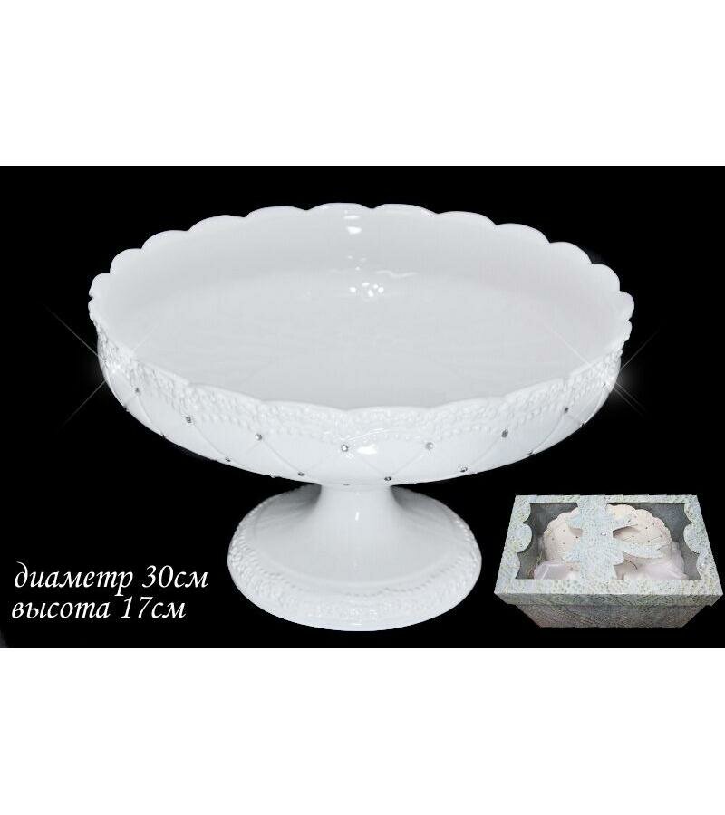 Фруктовница 30см. на ножке северное сияние 1 шт.