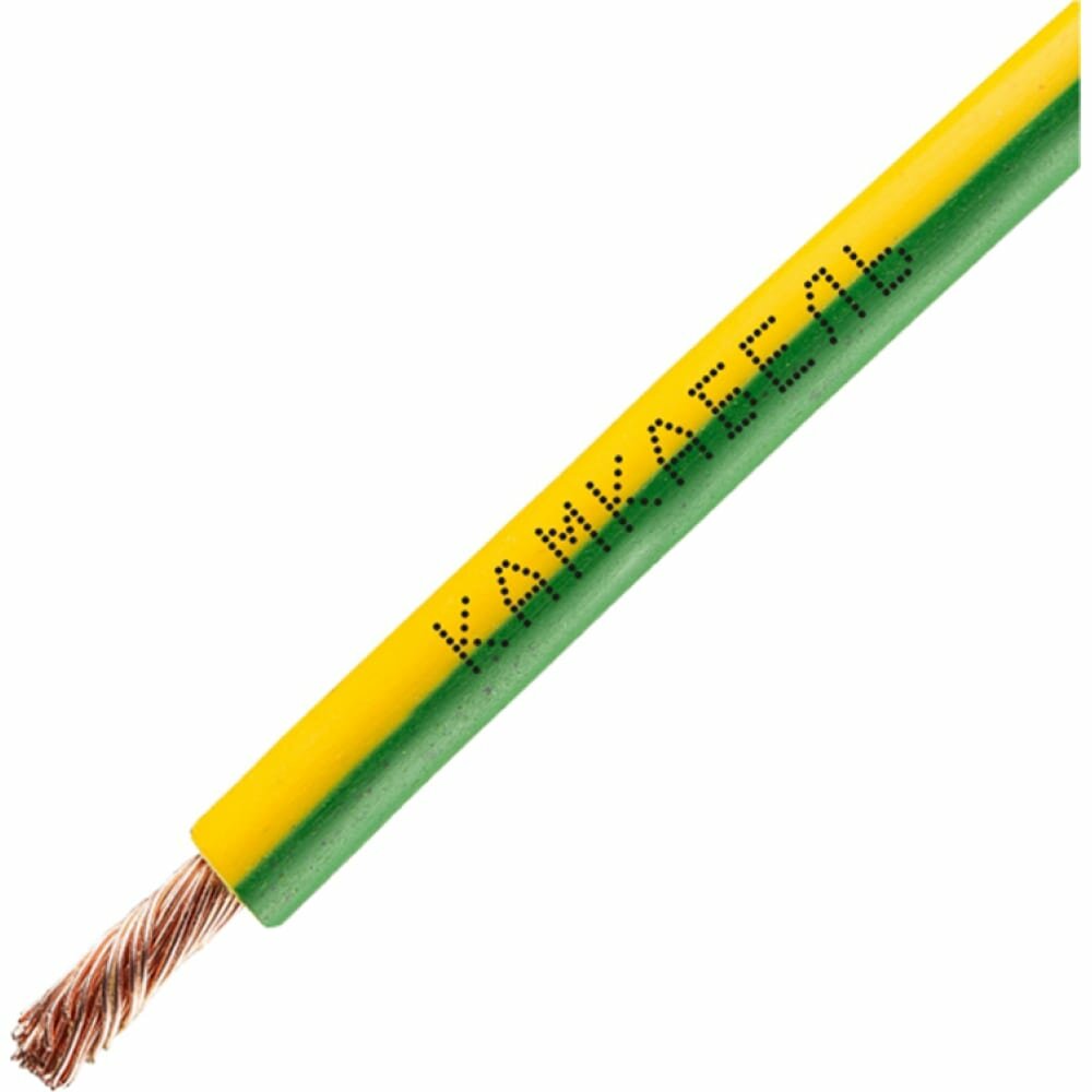 Провод ПуГВнг(А)-LS Камкабель 1x10 мм З-Ж 100 м ГОСТ 221/Р10LШ1U0К000100М, 400 г