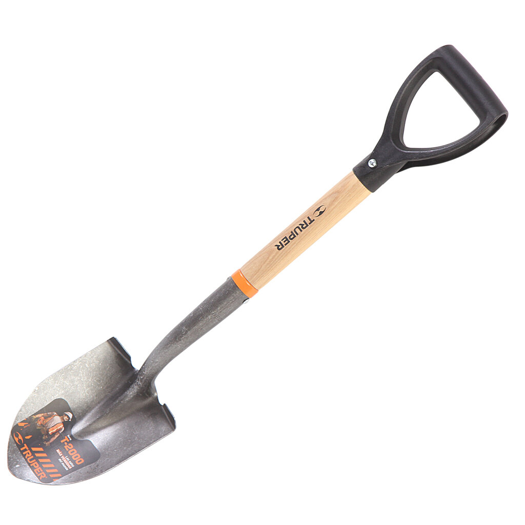 Лопата автомобильная штыковая с деревянным черенком TRUPER