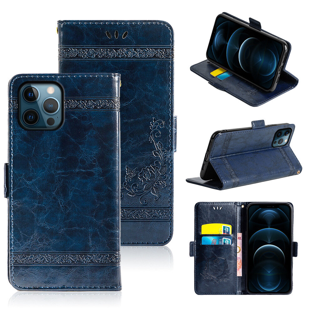 Чехол-книжка MyPads Libro Vintage, для Samsung Galaxy A25, натуральная кожа, синий