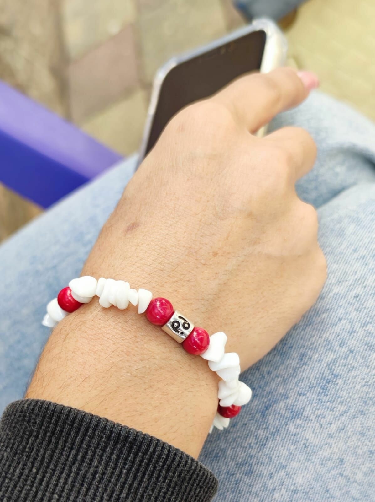 Браслет HRUSTALEK, коралл