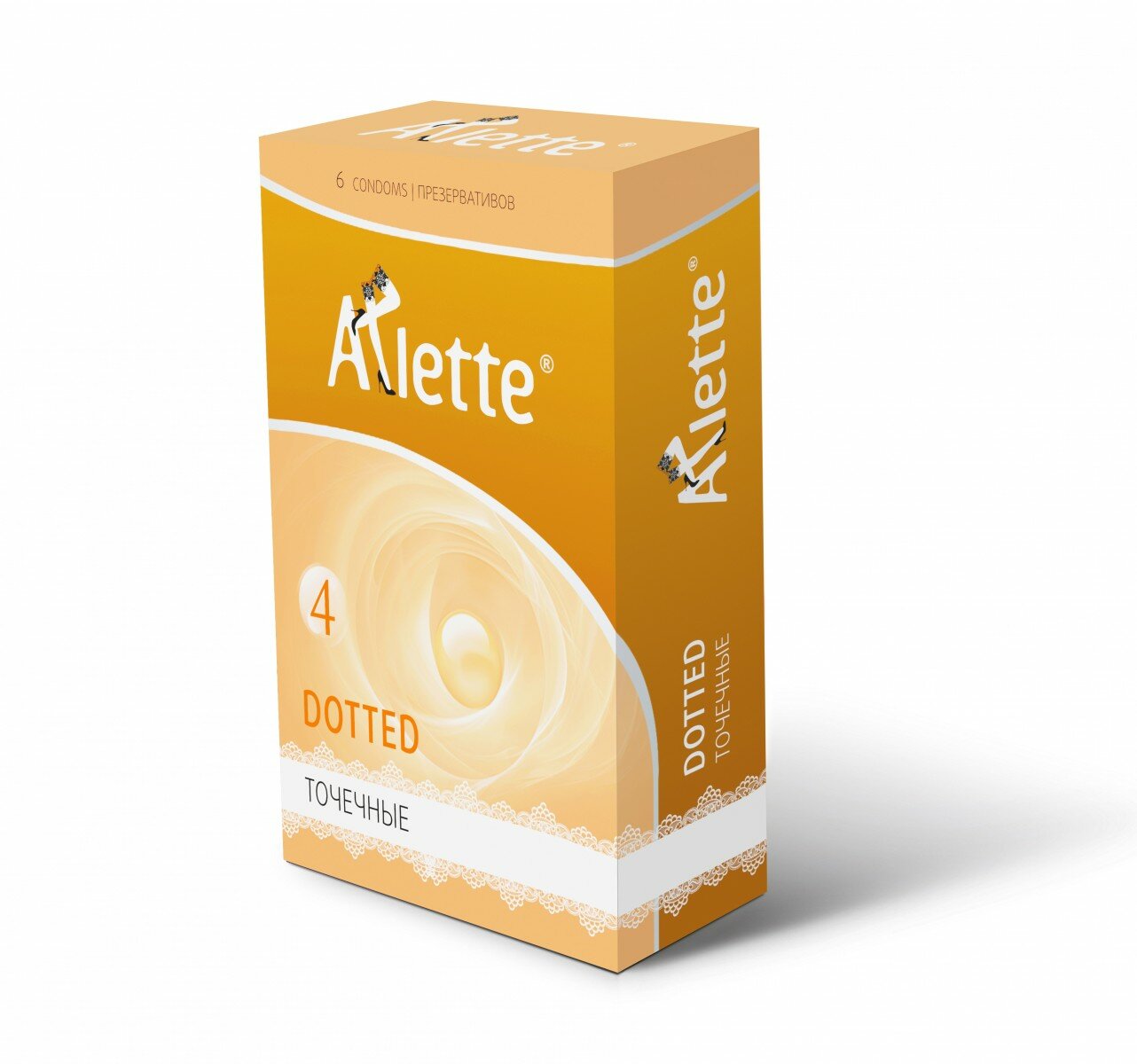 Латексные презервативы с точечным рельефом «Arlette Dotted», 6шт