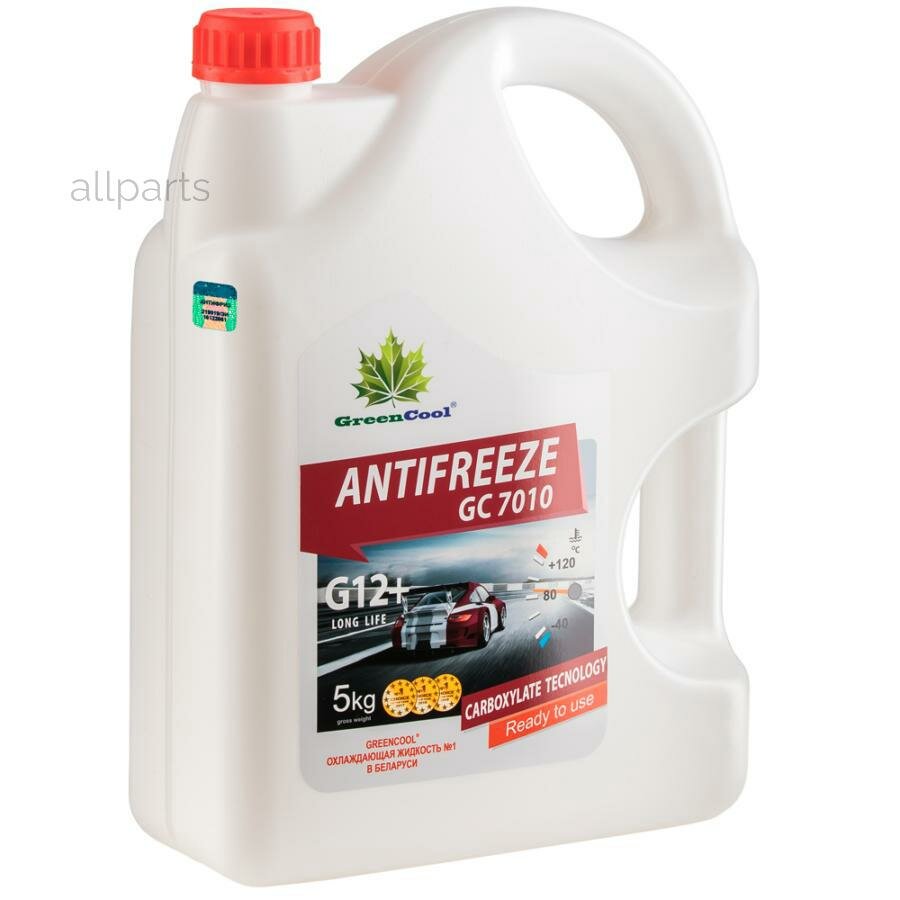 GREENCOOL 792255 Антифриз GreenCool GC7010 G12+, 5 кг (красн.) BASF Carboxylate Long Life