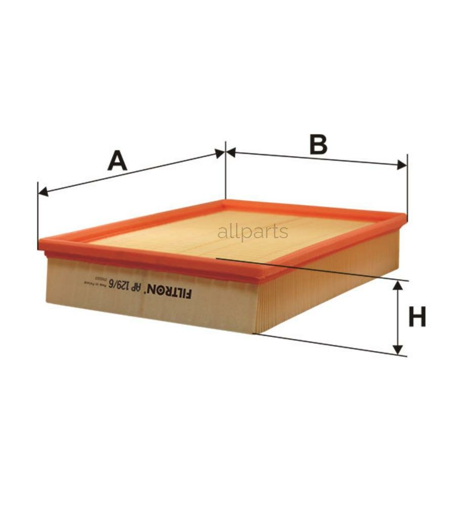 FILTRON AP129/6 Фильтр возд. LAND ROVER RANGE DISCOVERY III-IV/RANGE ROVER 4.2-4.4/2.7-3.0TD 2004 =>