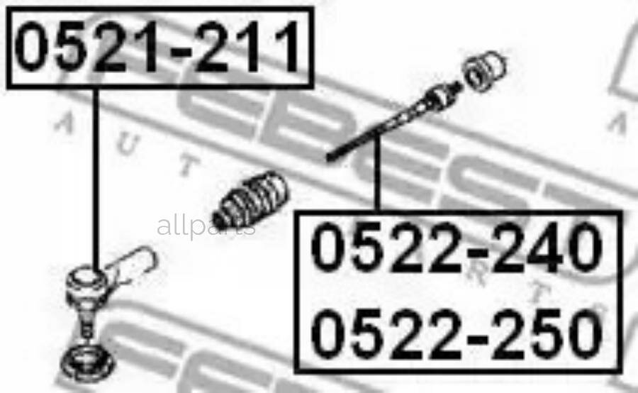FEBEST 0521-211 наконечник рулевой