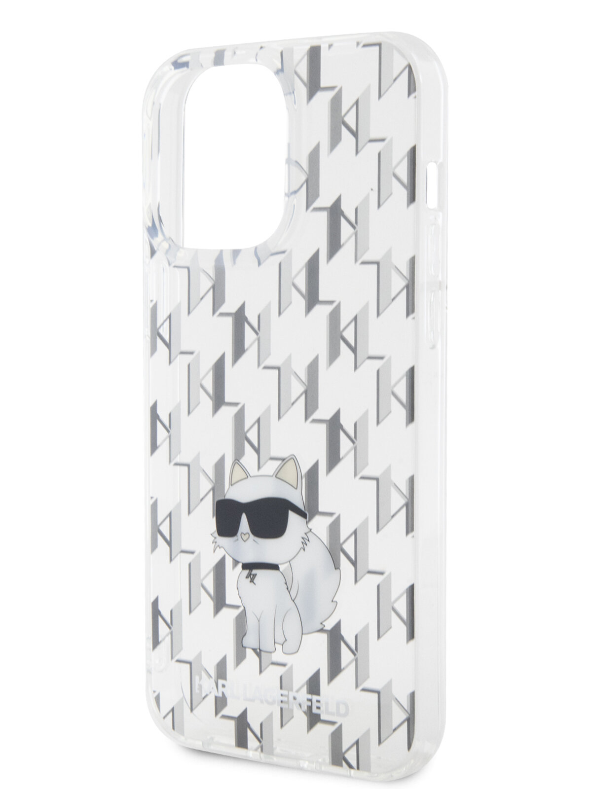 Lagerfeld для iPhone 15 Pro Max чехол PC/TPU Monogram NFT Choupette Hard Transparent