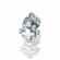 Серьги пусеты Thing Jewelry, серебро, 925 проба, родирование