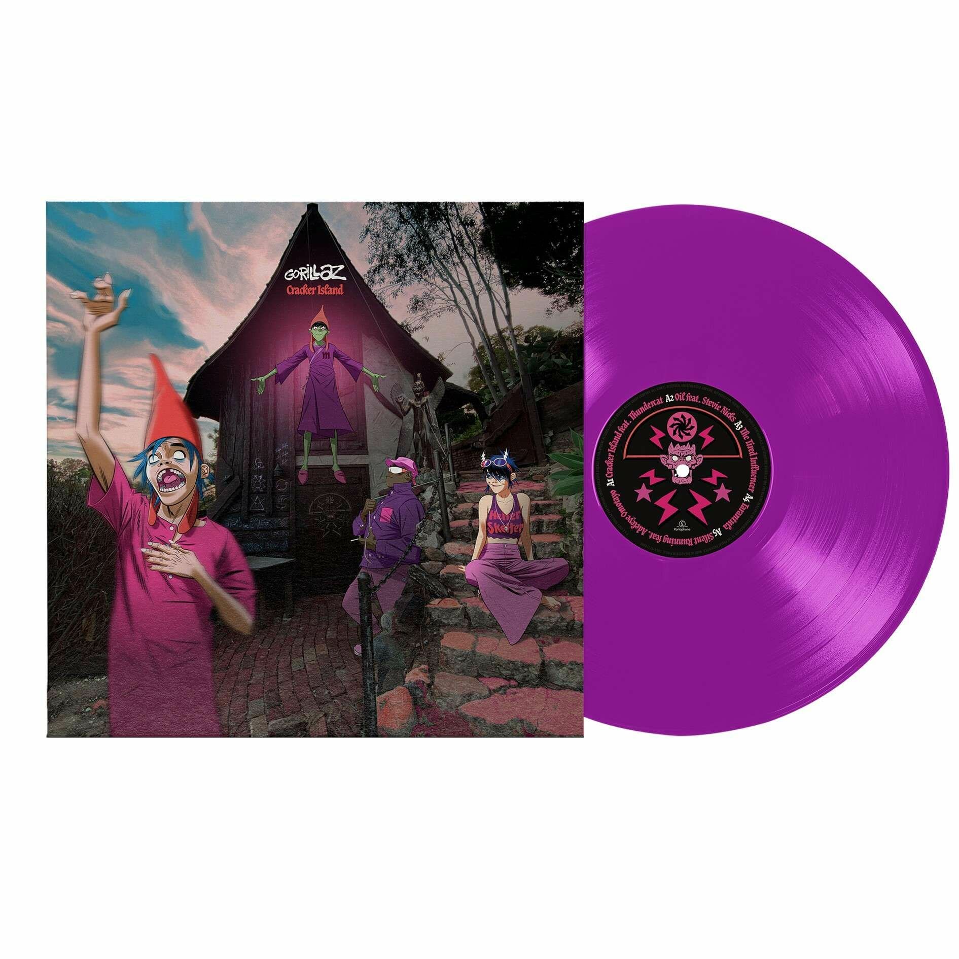 Виниловая пластинка Gorillaz - Cracker Island (140g) (Limited Indie Exclusive Edition) (Neon Purple Vinyl) (1 LP)