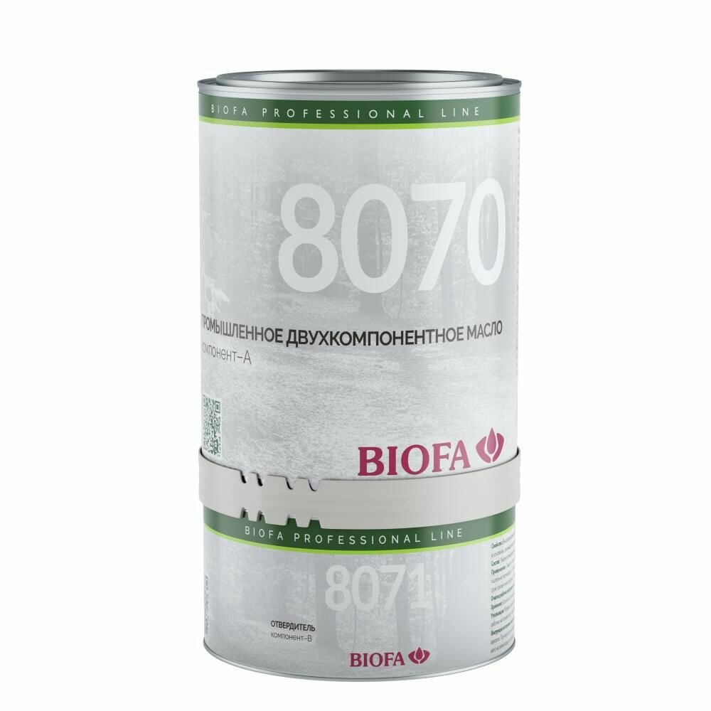 Масло Biofa 8070/8071 0.465л Бесцветное Промышленное Двухкомпонентное для Внутренних Работ / Биофа.