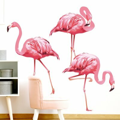 Наклейка интерьерная на стену «Pink flamingo»