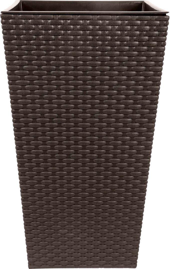 Горшок цветочный Idea Ротанг 26x26x45.7 см v7.6 л пластик коричневый