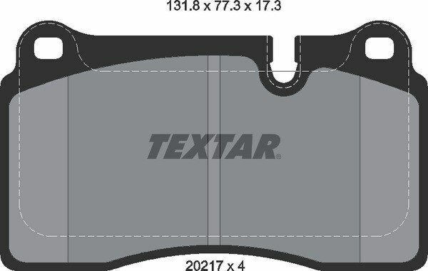 Колодки передние с противошумной пластиной q+ land rover textar 2021701