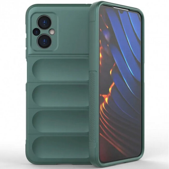 Flex Silicone Противоударный чехол для Xiaomi Poco M4 5G / M5 4G с защитой камеры и микрофиброй