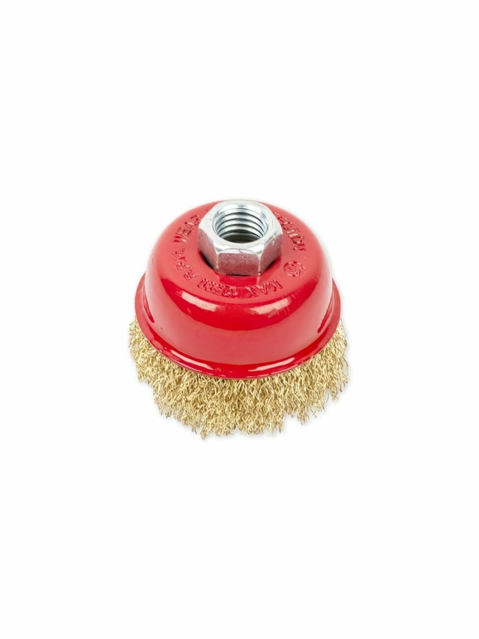 Корщетка для болгарки, щетка для УШМ чашка 60 мм, посадка M14, латунированная проволока